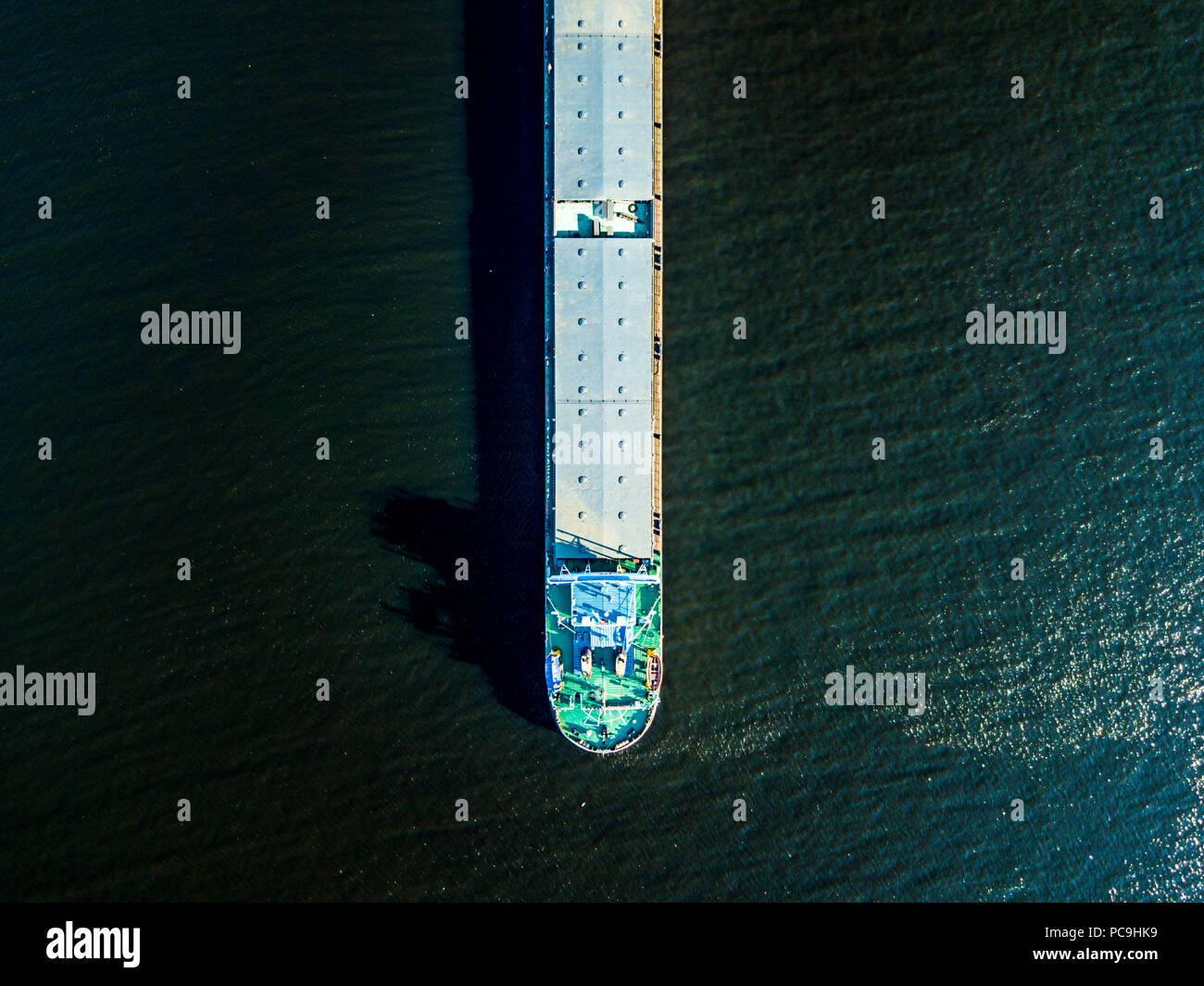 top down aerial top down isolated on a sea water surface Stock Photo ...