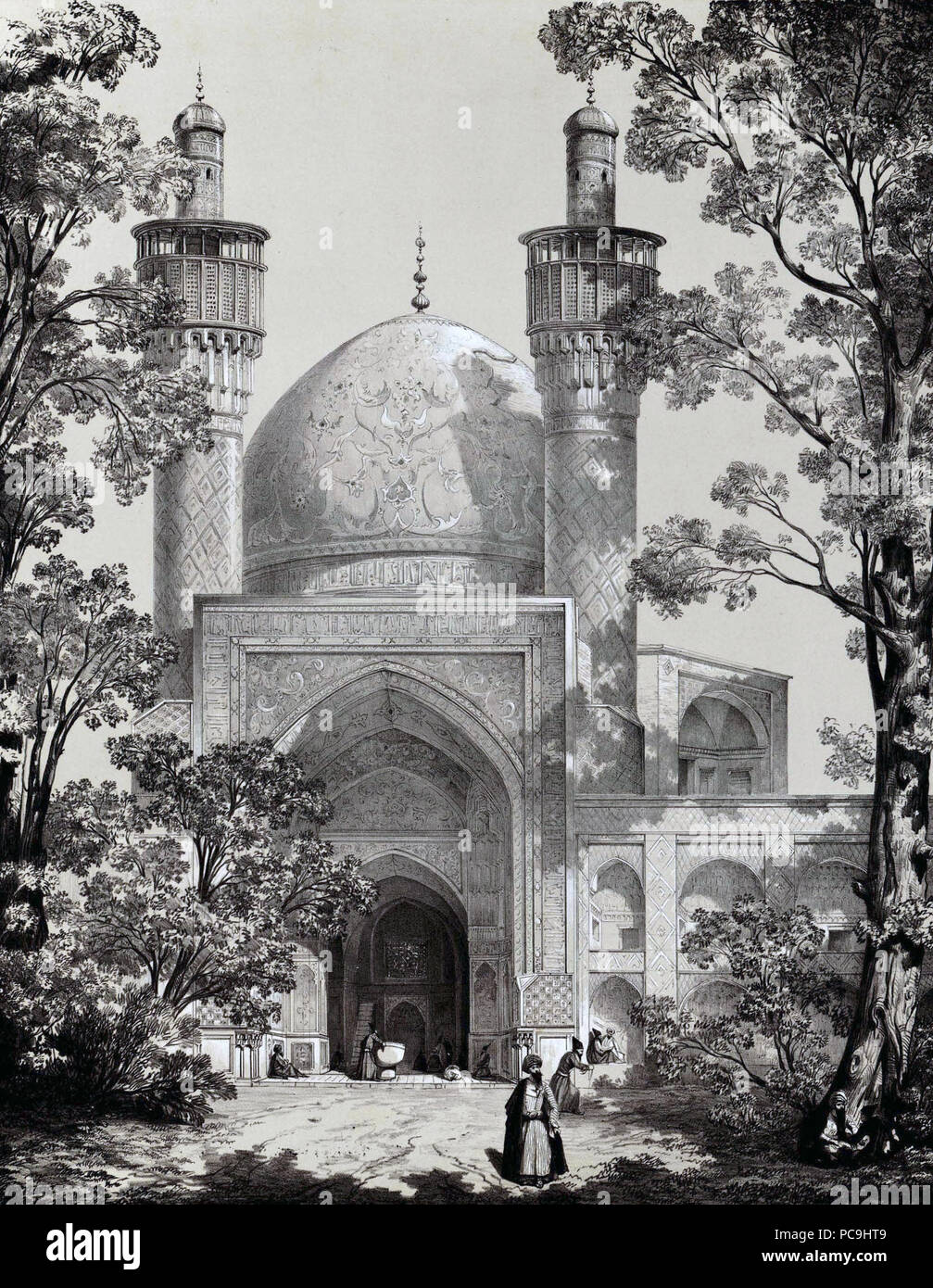 84 Sultan Hussein Mosque by Eugène Flandin Stock Photo - Alamy