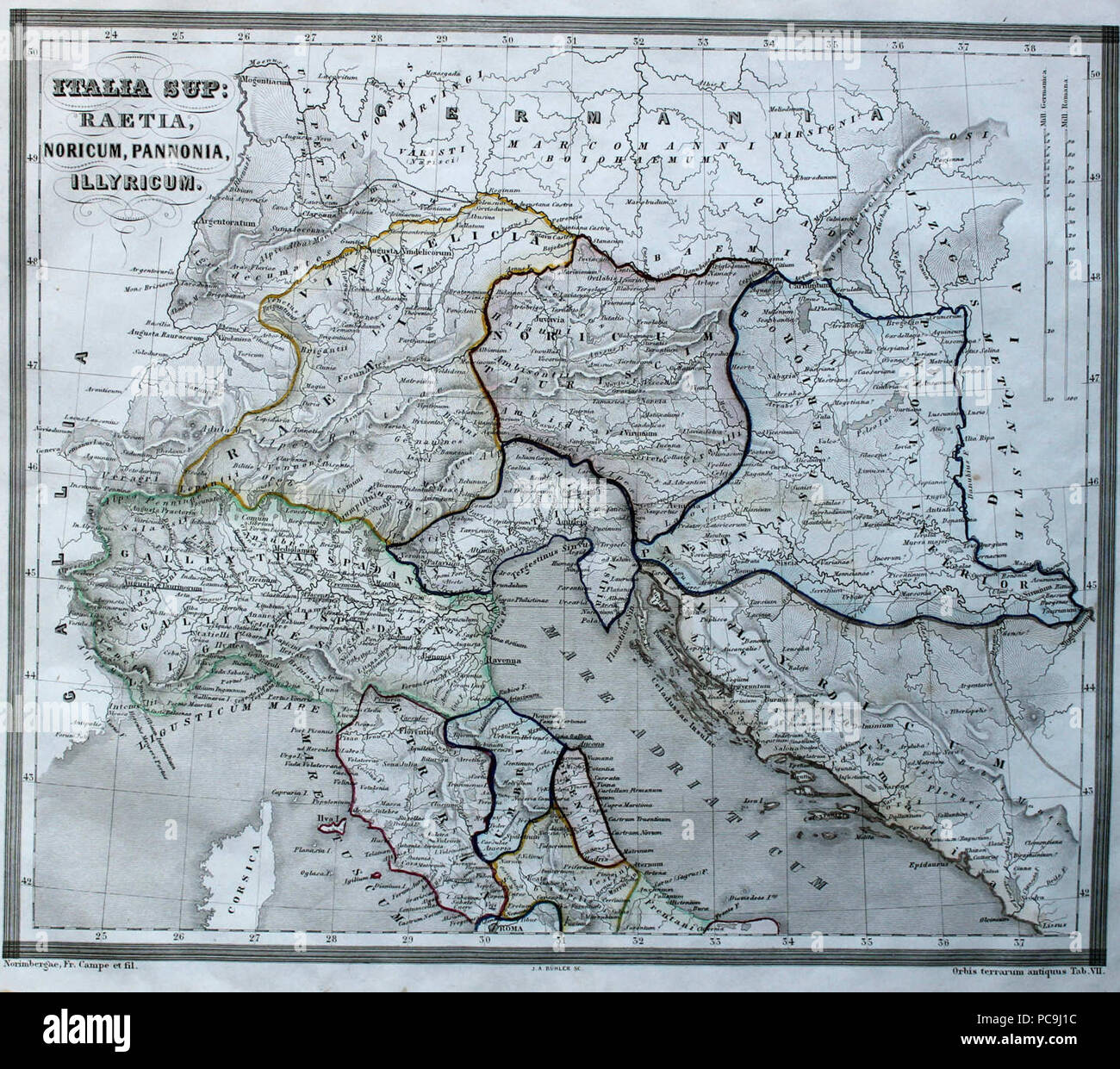 302 Italia sup., Raetia, Noricum, Pannonia, Illyricum terrarum antiquus ...