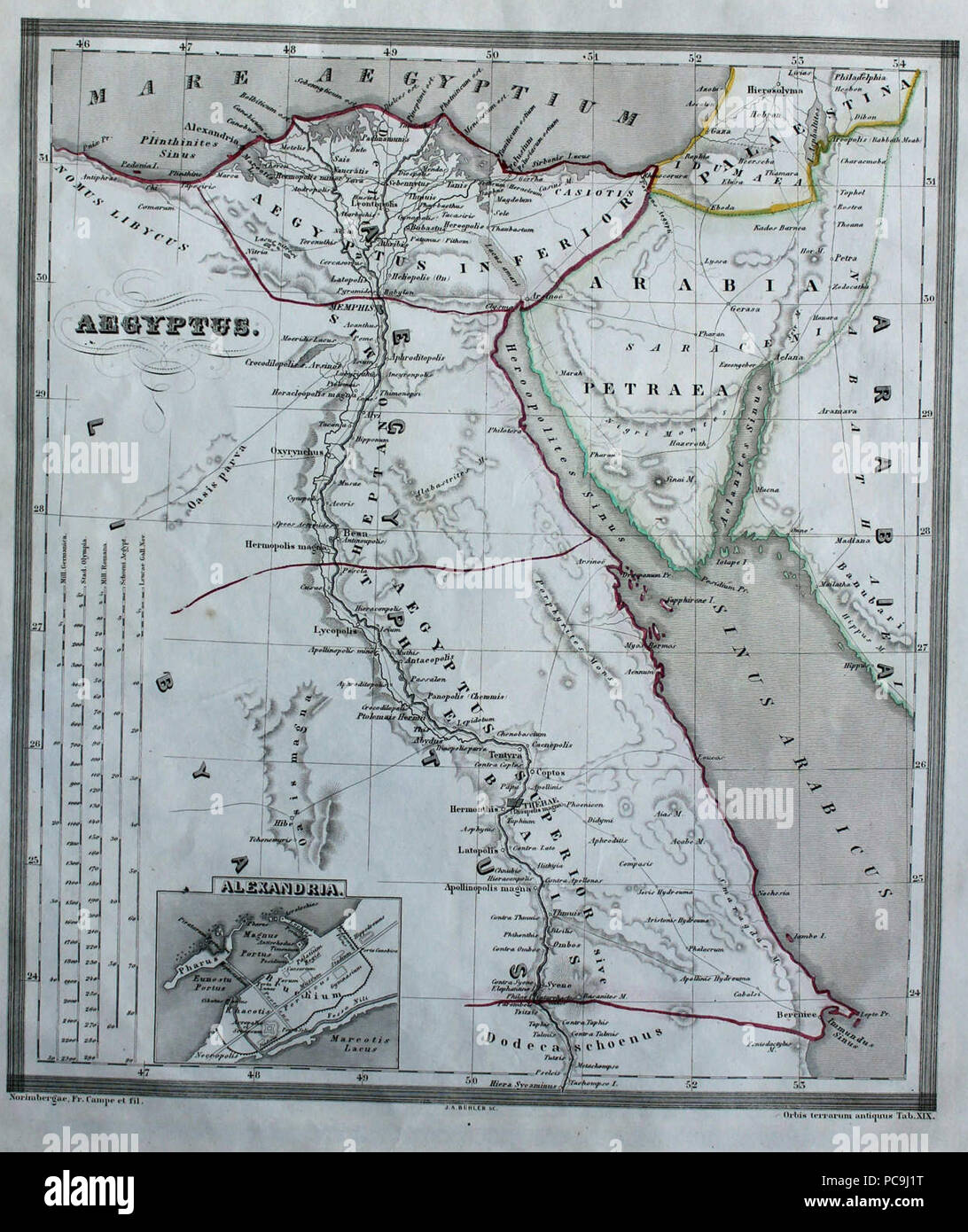 28 Aegyptus from Orbis terrarum antiquus 1861 Stock Photo - Alamy