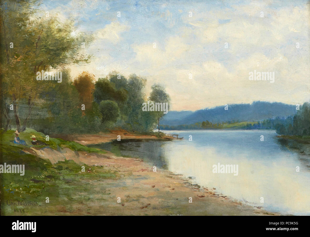 19 Christoffer Johan Wallroth - Par vid strand Stock Photo - Alamy
