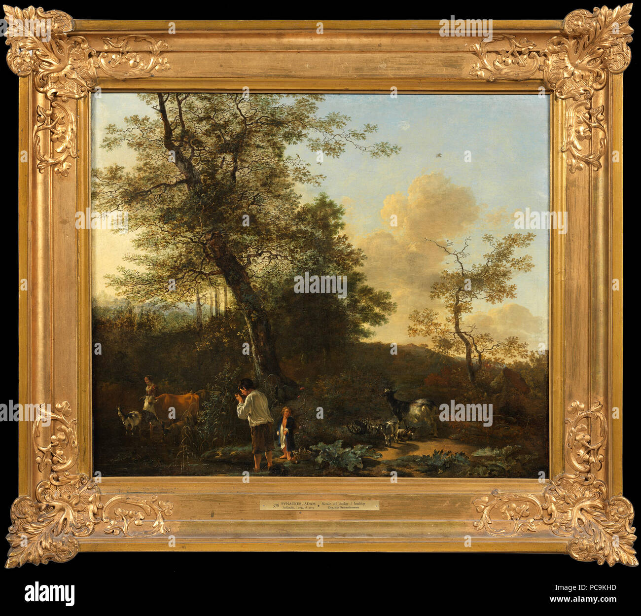 80 Shepherds and Cattle in a Pasture (Adam Pynacker) - Nationalmuseum ...