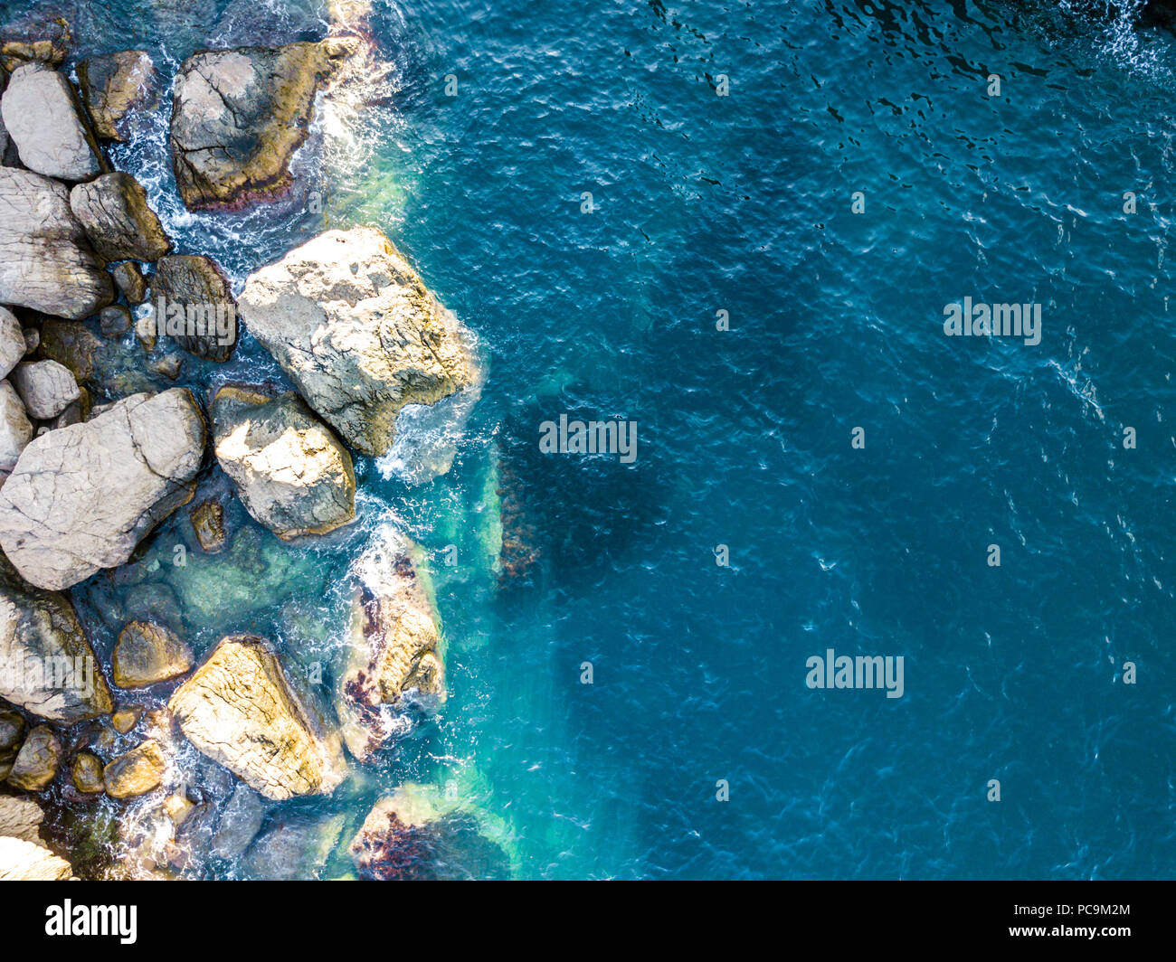 Huge rocky shore aerial view hi-res stock photography and images - Alamy