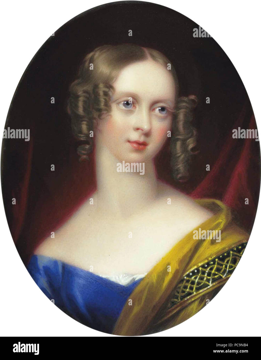 Emily Mary, Countess of Craven, née Grimston (d. 1901) *enamel *7,6 cm ...