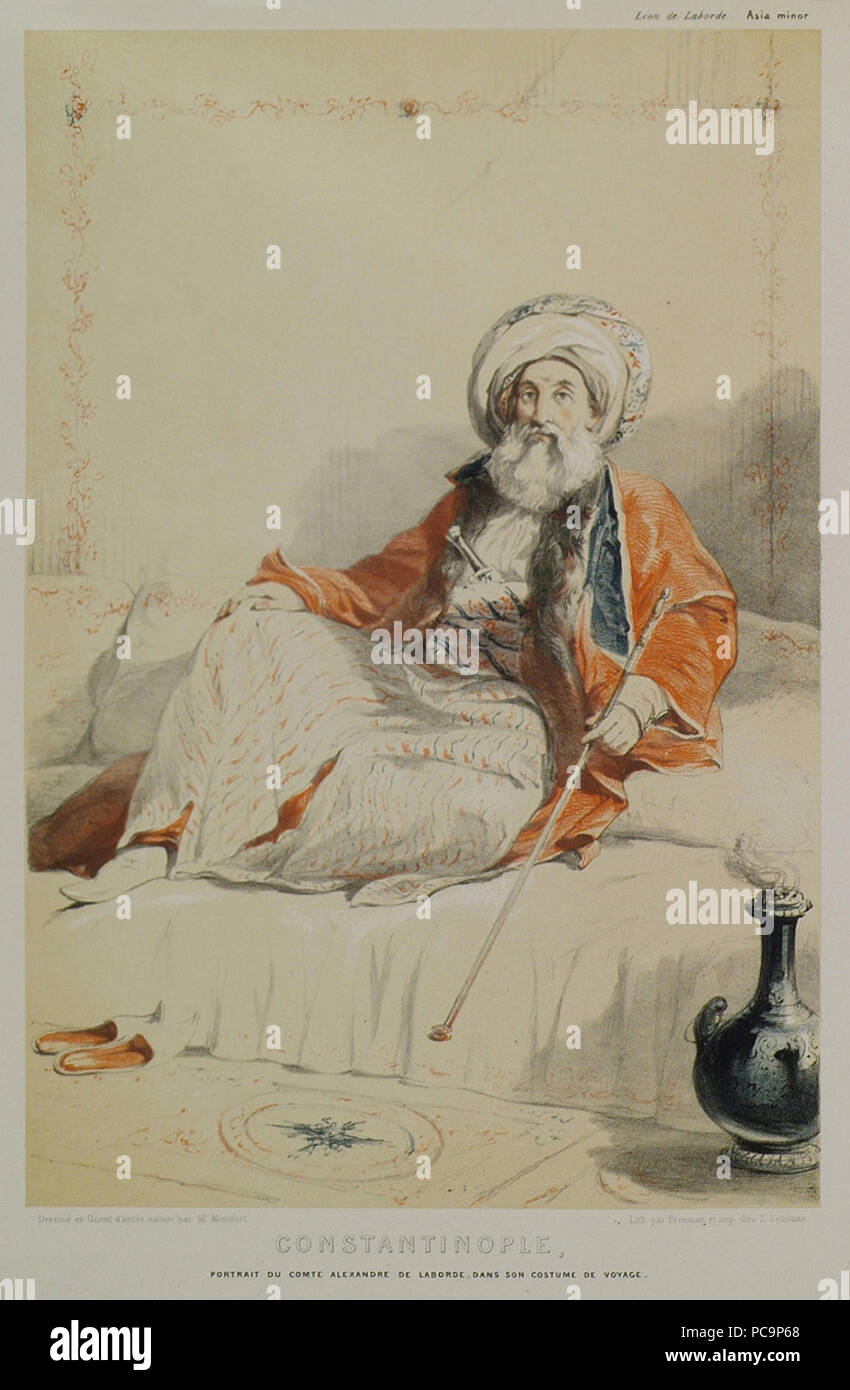 141 Constantinople Portrait du comte Alexandre de Laborde dans son ...