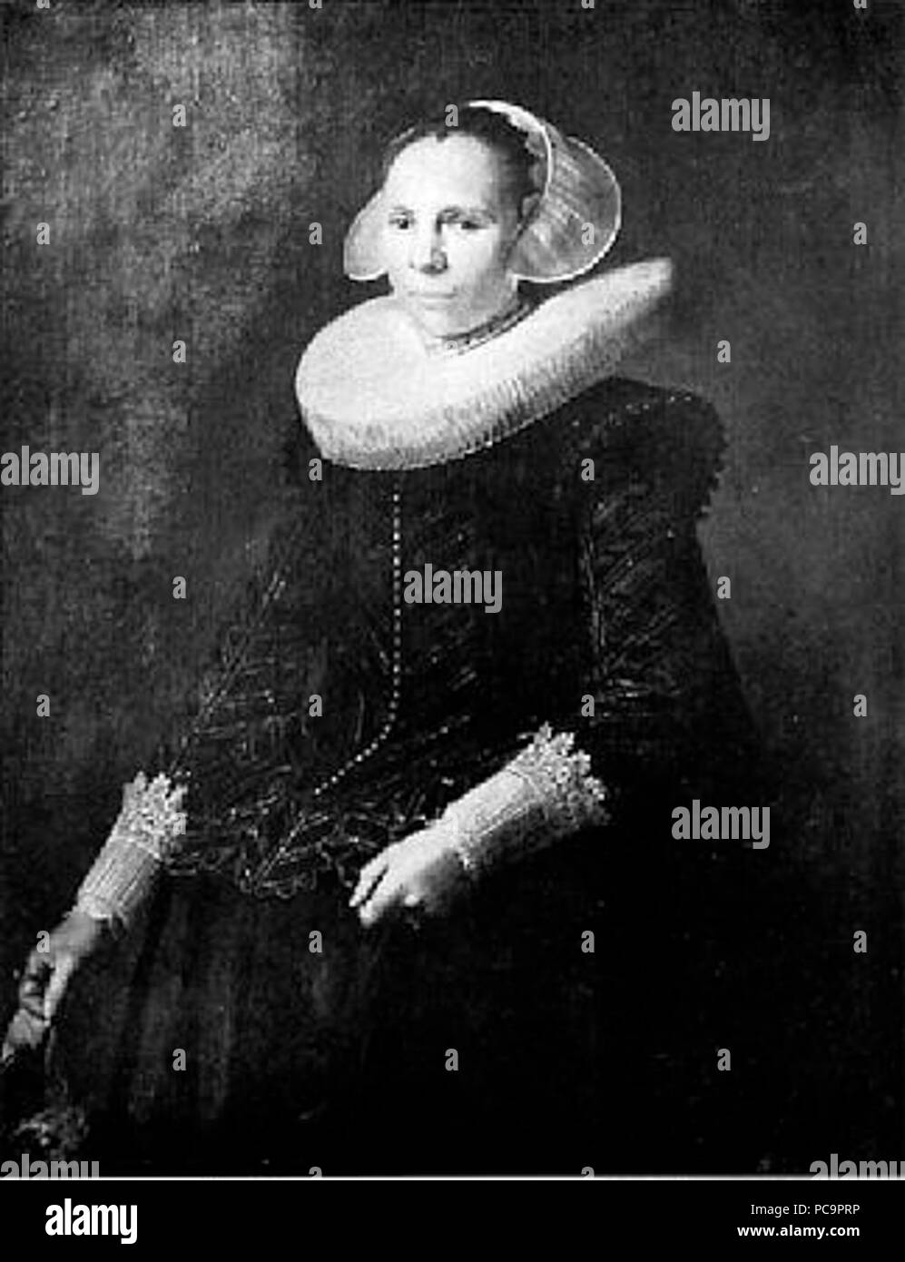 After Frans Hals - Portrait of a woman with a millstone collar and ...