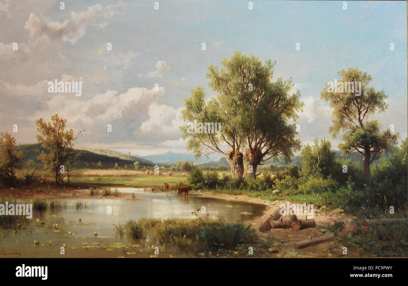 4 Adolf Chwala (1836-1900) - U řeky Stock Photo - Alamy
