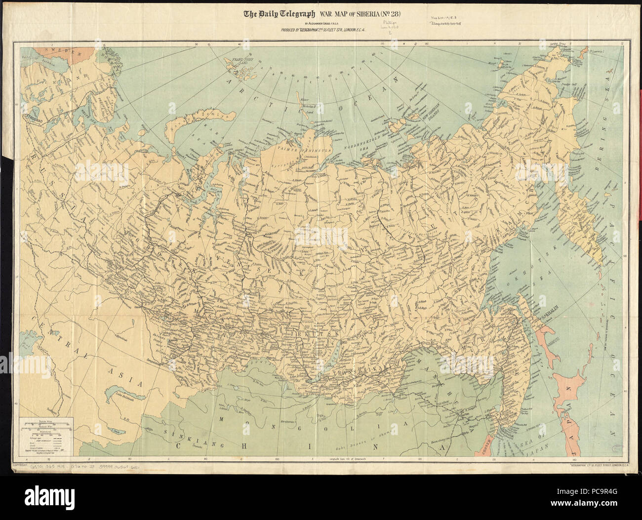 Map of siberia hi-res stock photography and images - Alamy