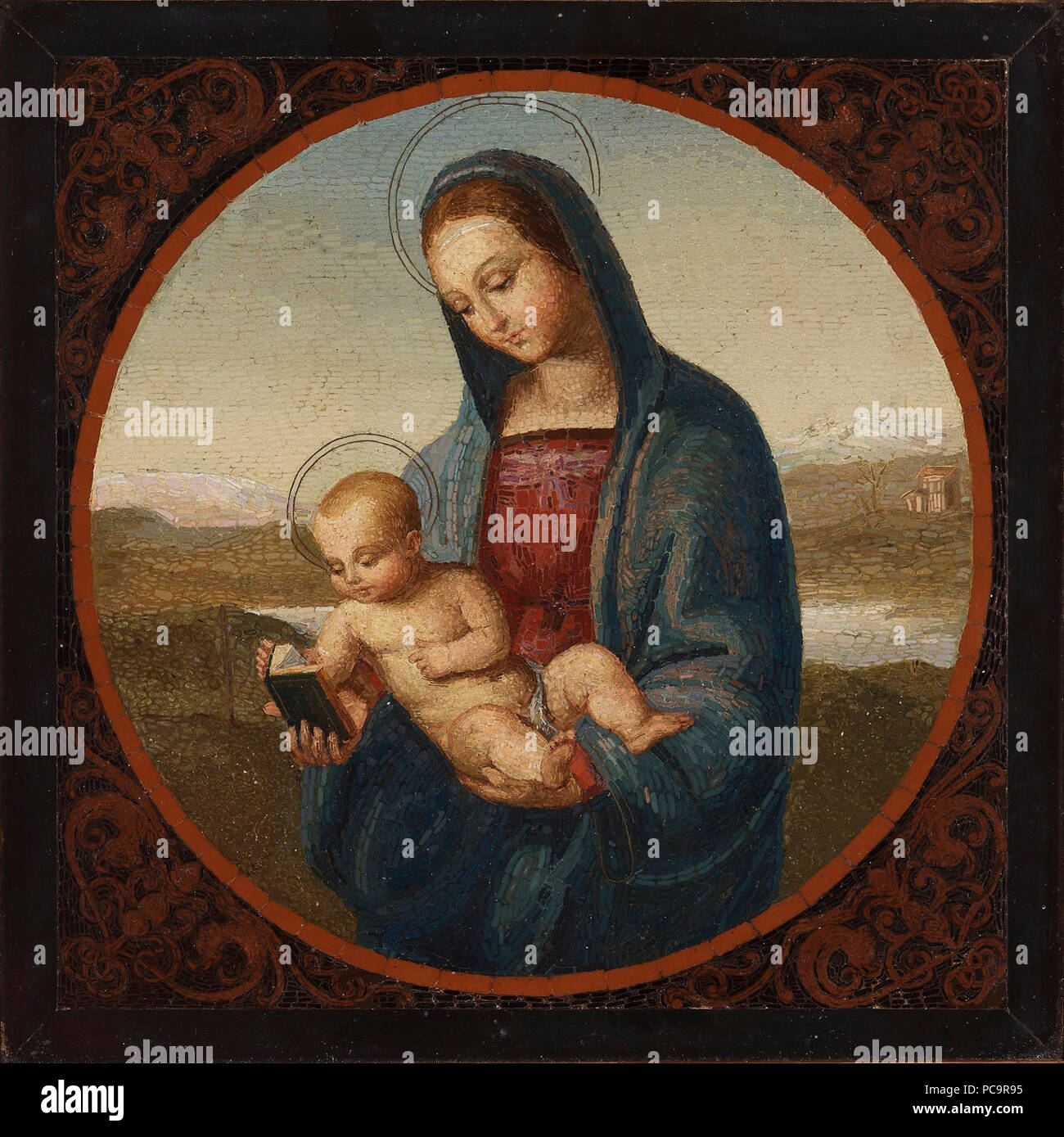 After Raphael - Madonna Conestabile (Mosaic Stock Photo - Alamy