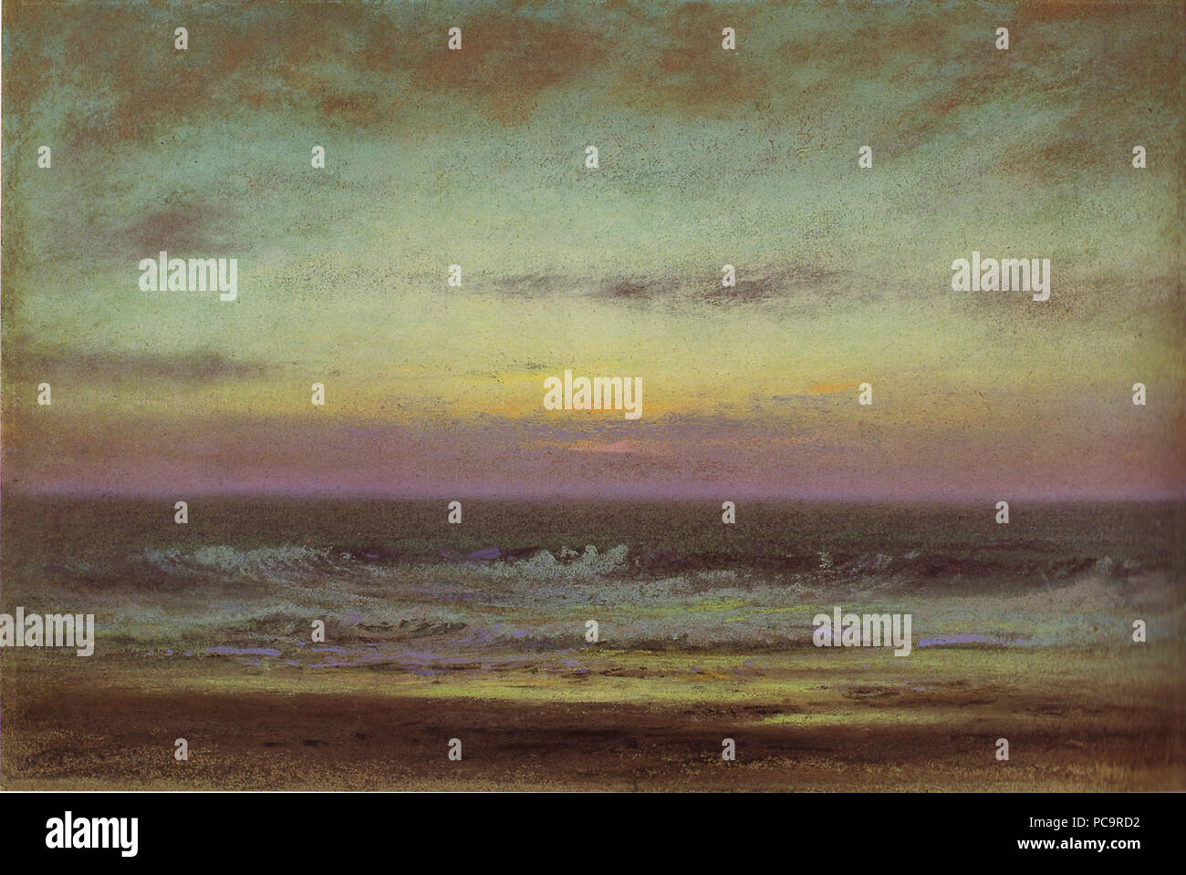 After sunset looking east dwight william tryon Stock Photo - Alamy