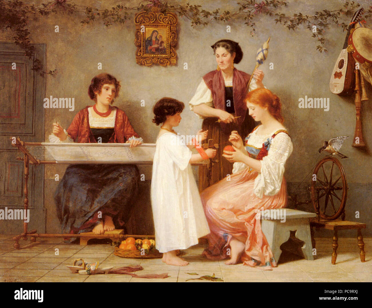 Afternoon pasttimes by Alfred de Curzon Stock Photo - Alamy
