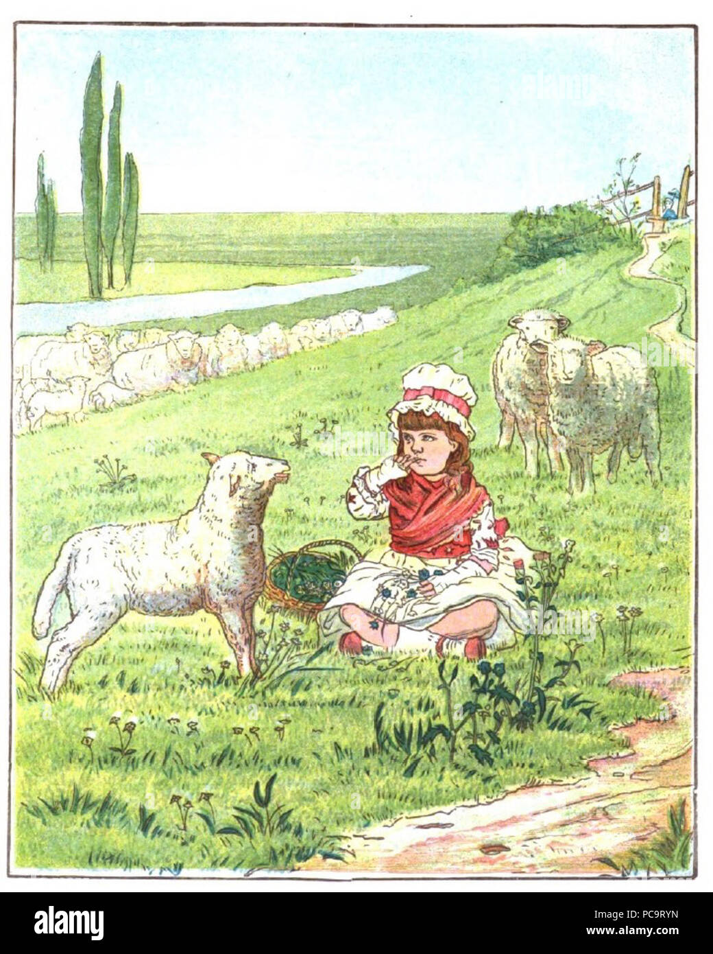 Afternoon Tea 1880 - In the Meadows Stock Photo - Alamy