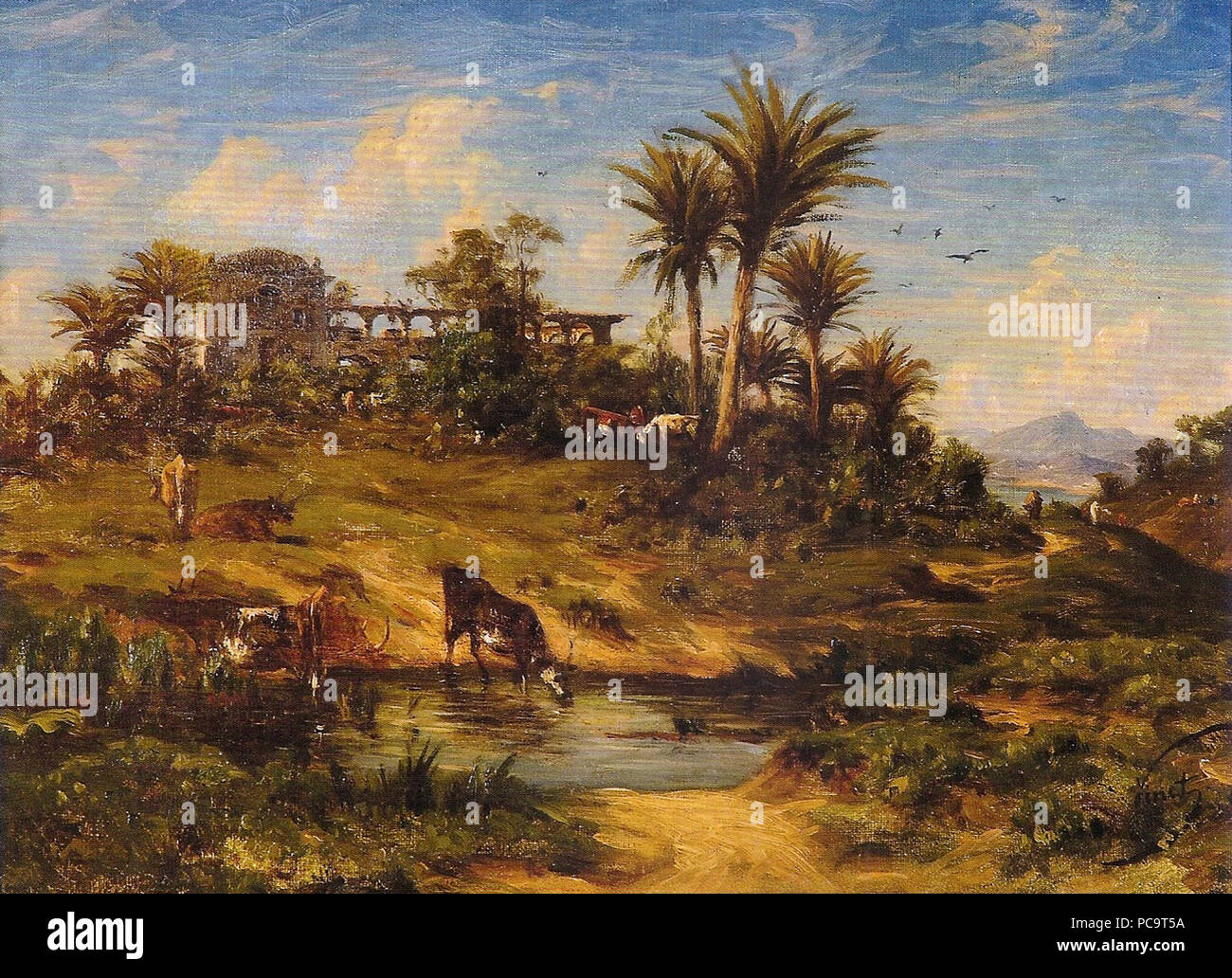 42 Henri Nicolas Vinet - Paisagem, 1860 Stock Photo - Alamy