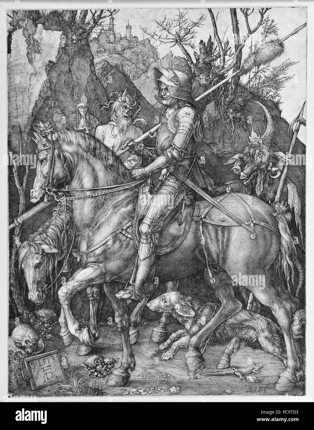 Knight And Death And Devil Black and White Stock Photos & Images - Alamy