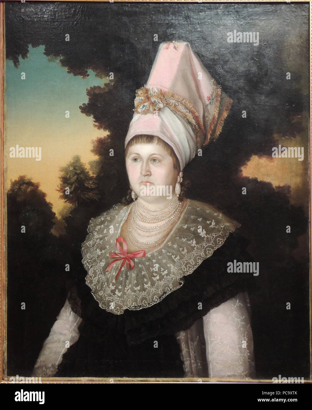 556 Siberian ( ) merchant woman by anonim (1810s, GIM Stock Photo - Alamy