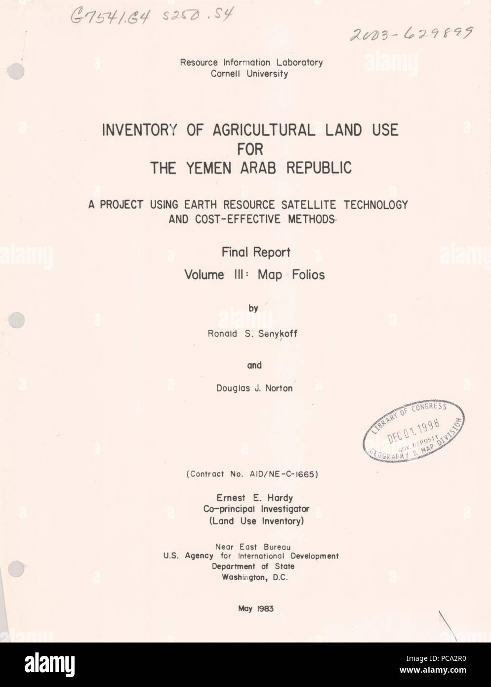 Agricultural land use inventory for Yemen Arab Republic ; a project in ...