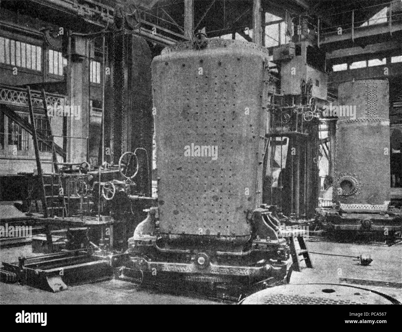 Steam locomotive construction Black and White Stock Photos & Images - Alamy