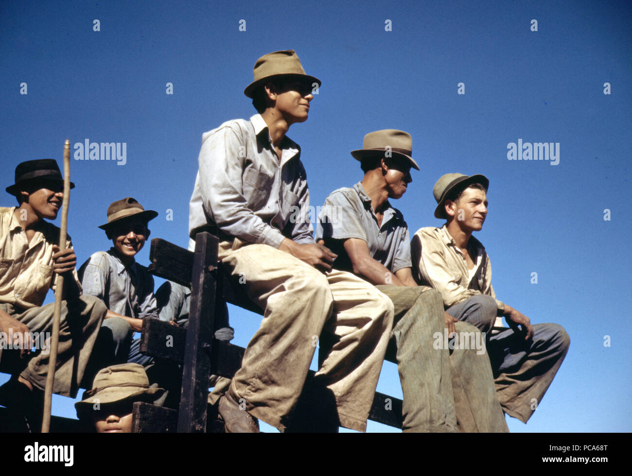Sugar cane workers resting at the noon hour, Rio Piedras, Puerto Rico ...