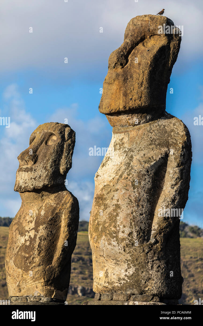 Ahu Tongariki, the most amazing Ahu platform on Easter Island. 15 moais ...