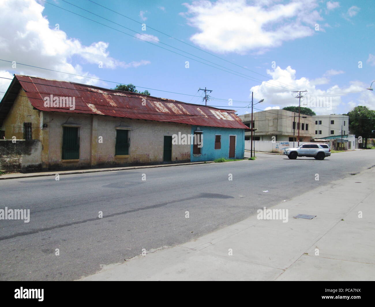 Typical street view in Bolivar city, Venezuela Stock Photo - Alamy