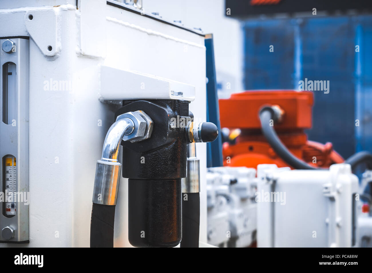 Close-up shot of car engine hoses and tubes Stock Photo - Alamy