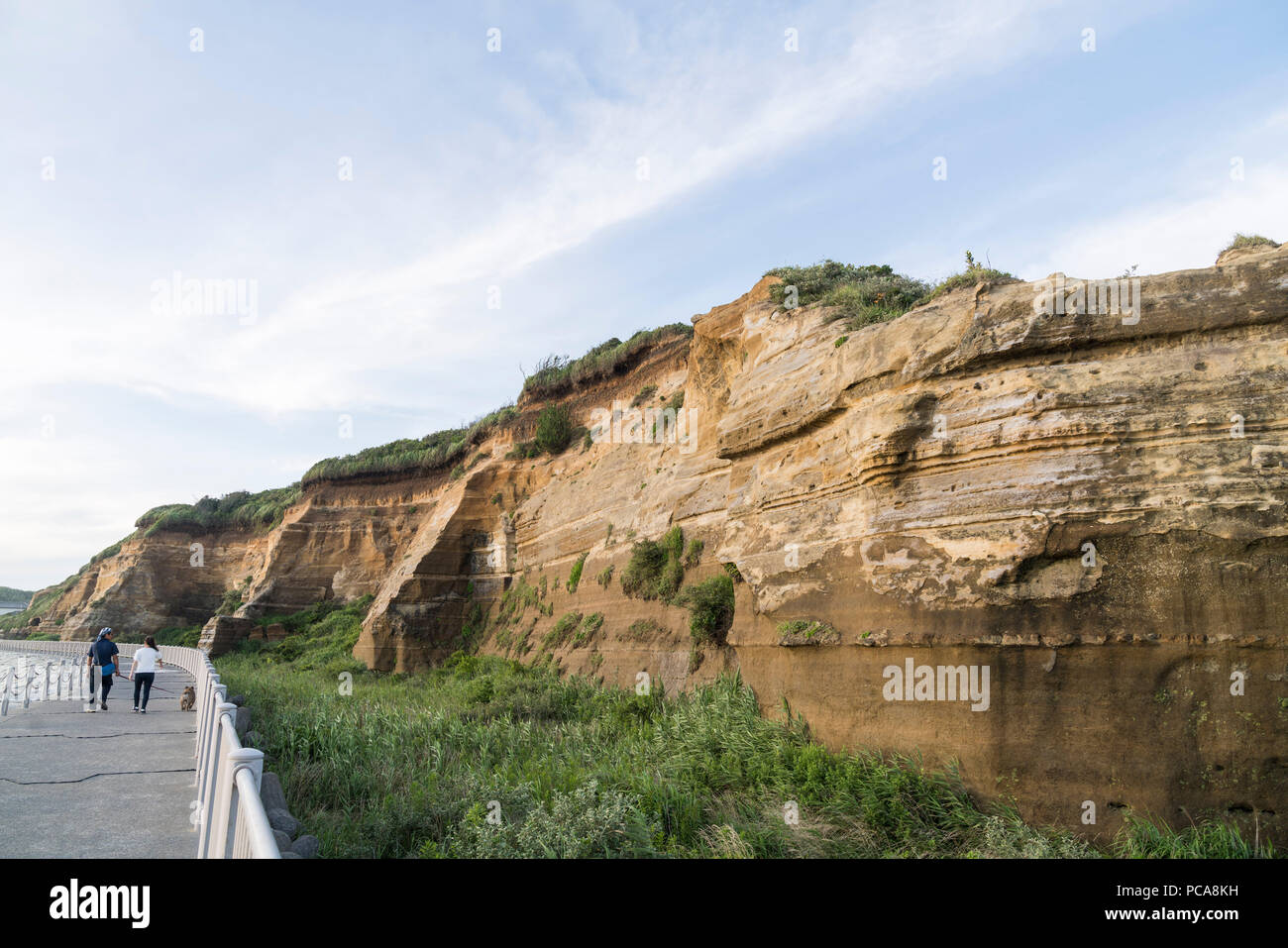 Stratum at Byobugaura,Choshi Marina beach,Choshi City,Chiba Prefecture ...