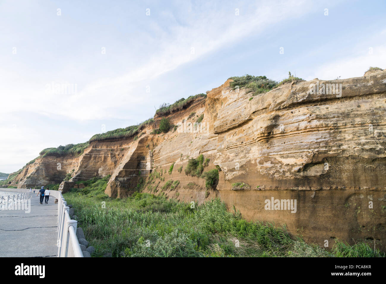 Stratum at Byobugaura,Choshi Marina beach,Choshi City,Chiba Prefecture ...