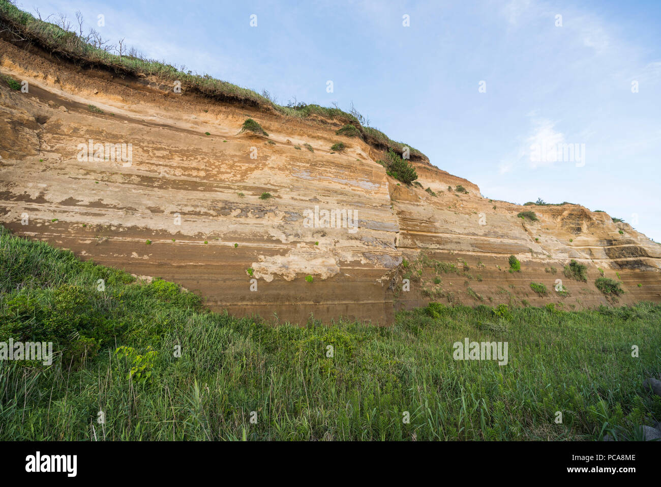 Stratum at Byobugaura,Choshi Marina beach,Choshi City,Chiba Prefecture ...