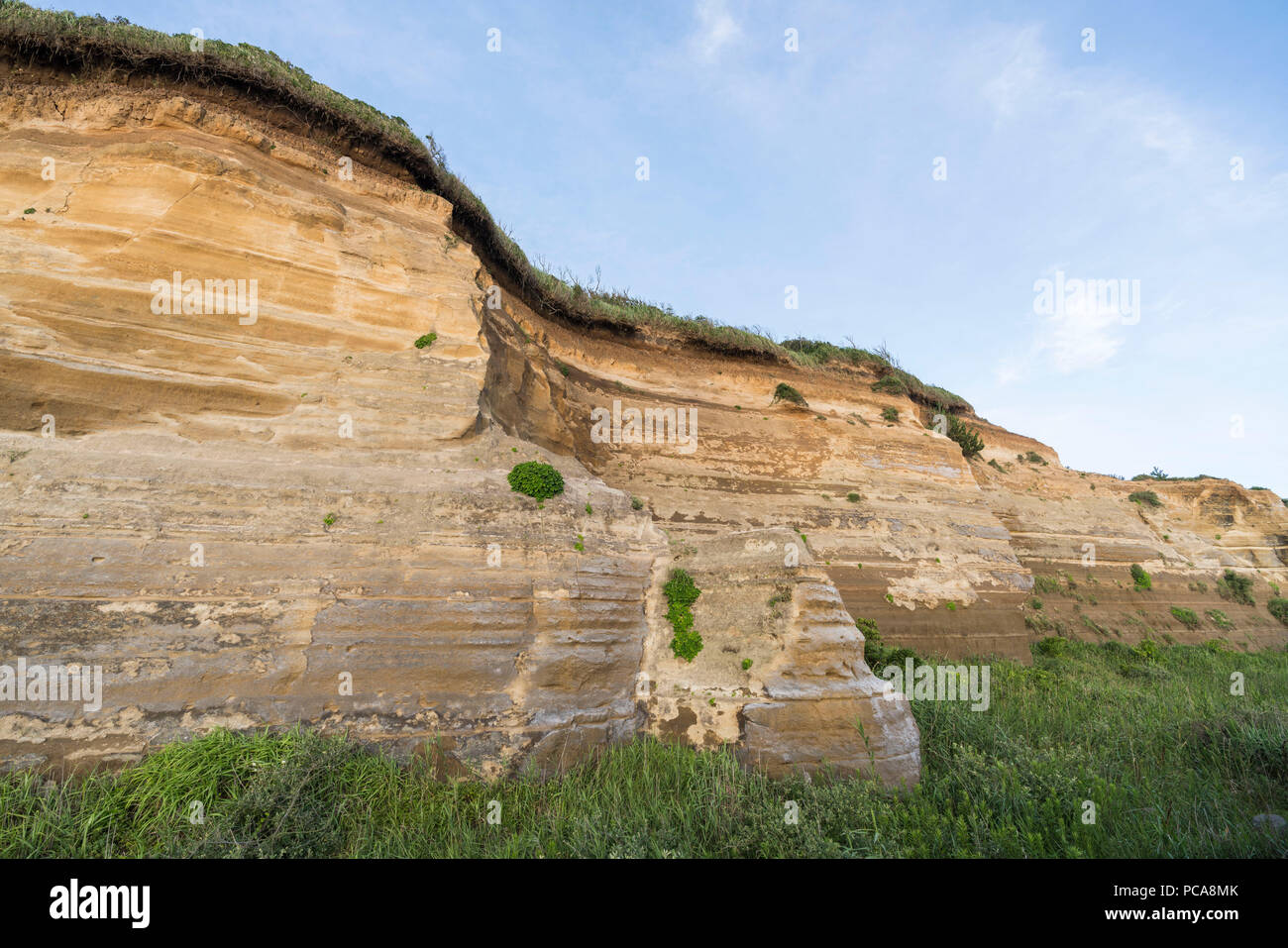 Stratum at Byobugaura,Choshi Marina beach,Choshi City,Chiba Prefecture ...