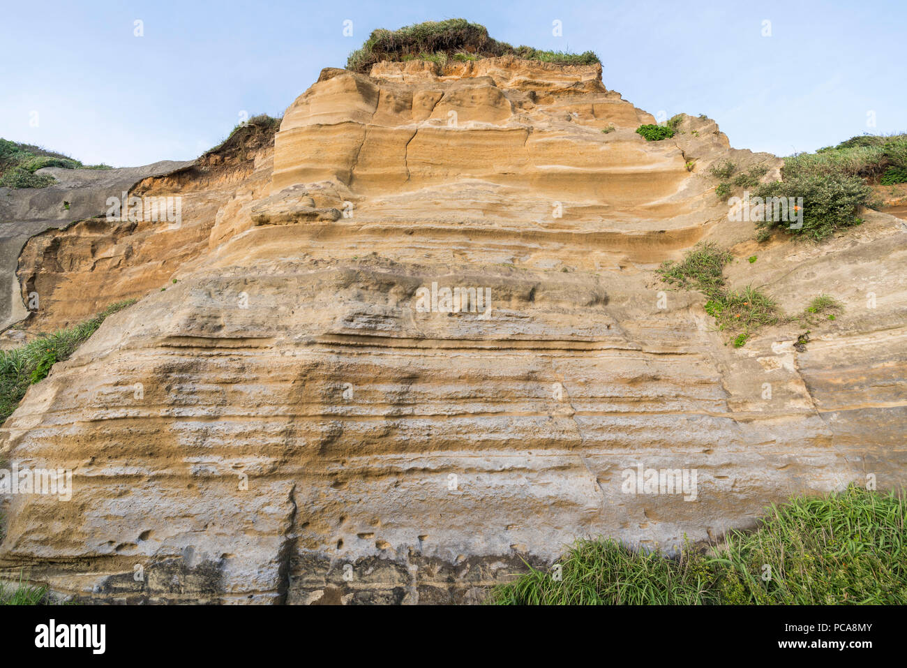 Stratum at Byobugaura,Choshi Marina beach,Choshi City,Chiba Prefecture ...