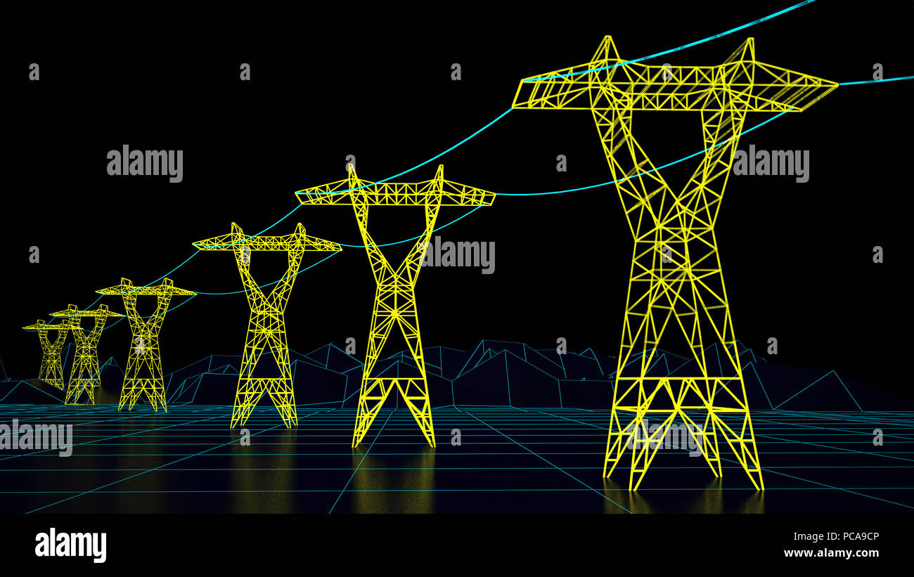 The grid electricity and the future of energy Stock Photo - Alamy