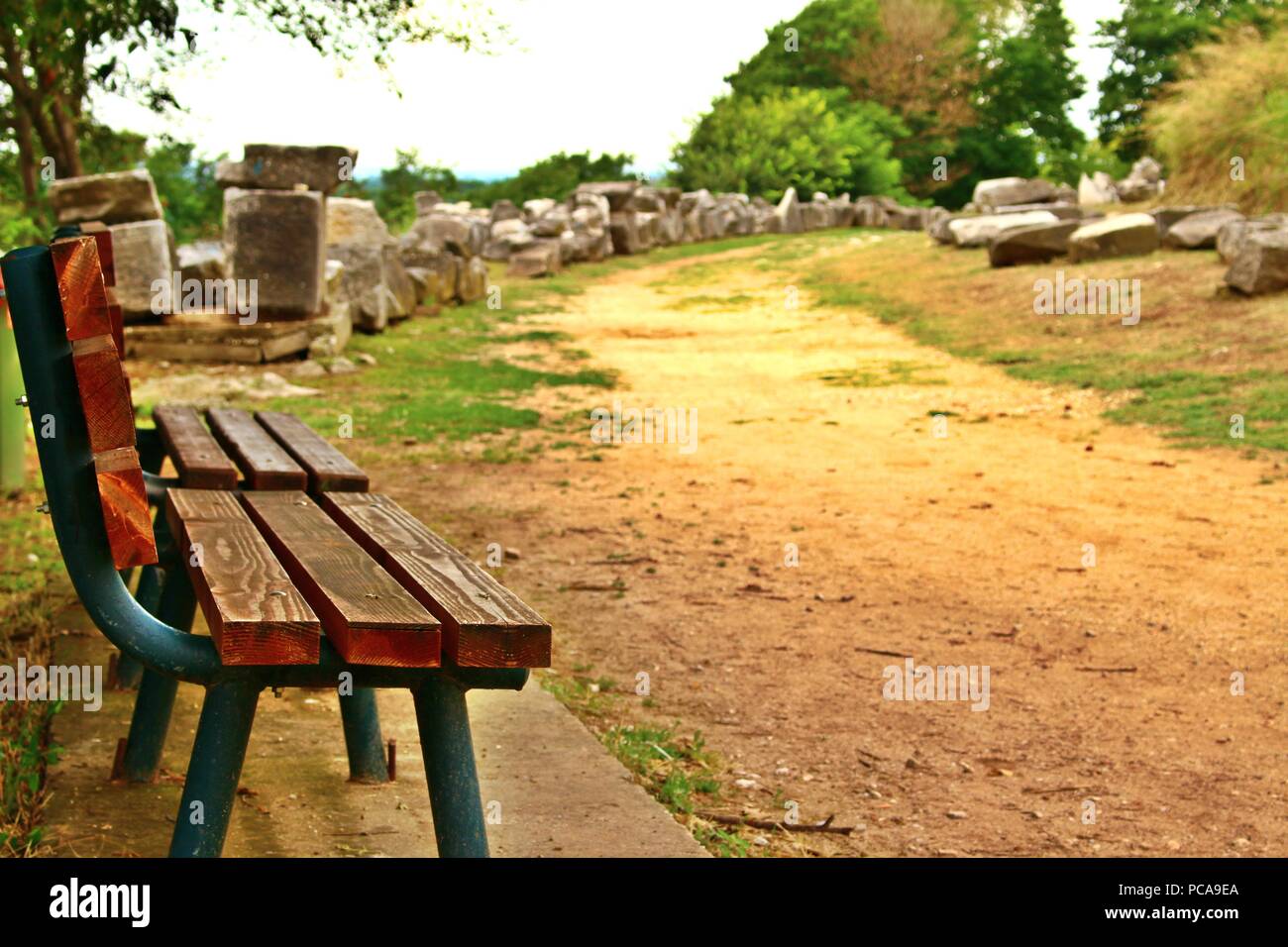 Greek garden benches hi-res stock photography and images - Alamy