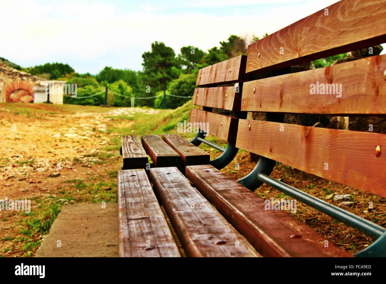 Greek garden benches hi-res stock photography and images - Alamy