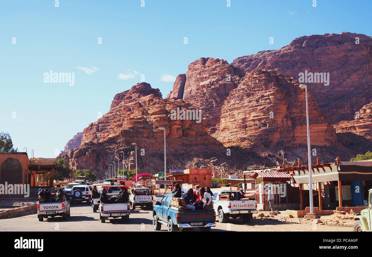 Wadi Rum village, Jordan Stock Photo - Alamy