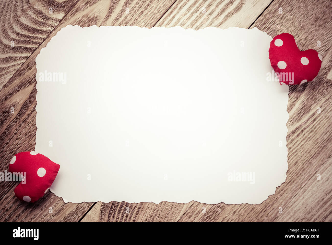 Blank paper for writing message Stock Photo - Alamy