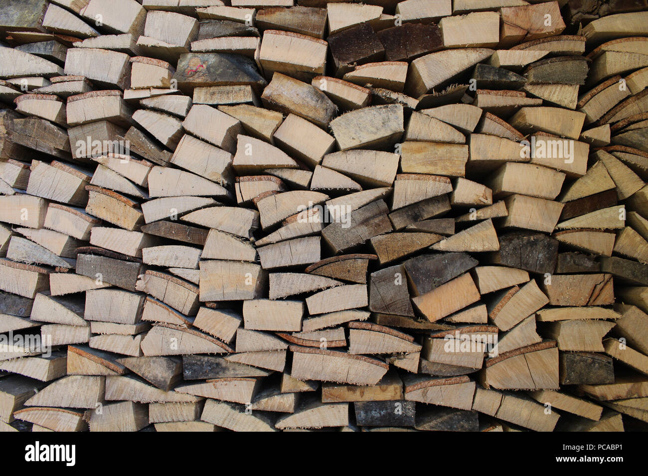 Chopped wood background wall Stock Photo - Alamy