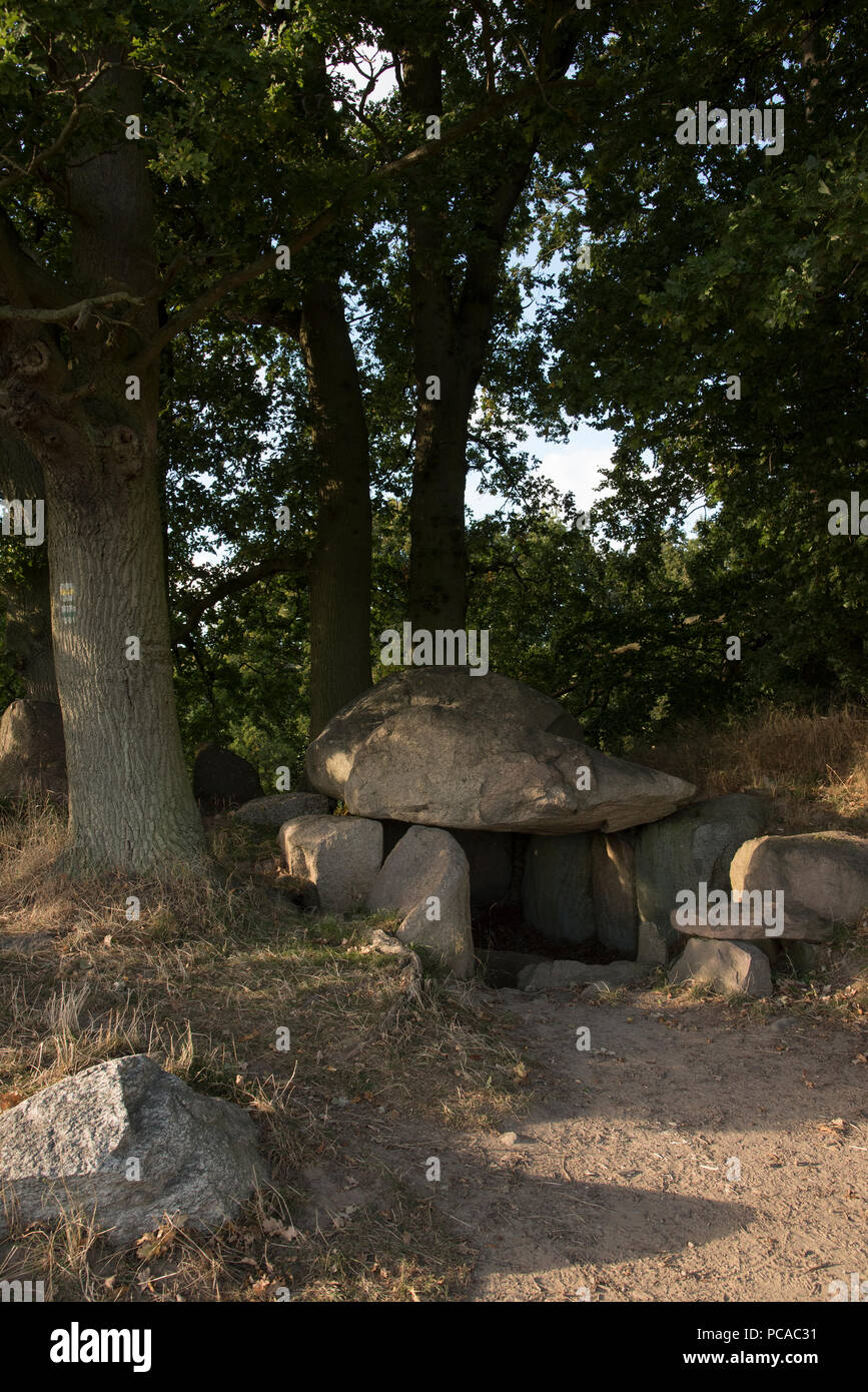 5500 year old megalithic great dolmen near Lancken-Granitz in the ...