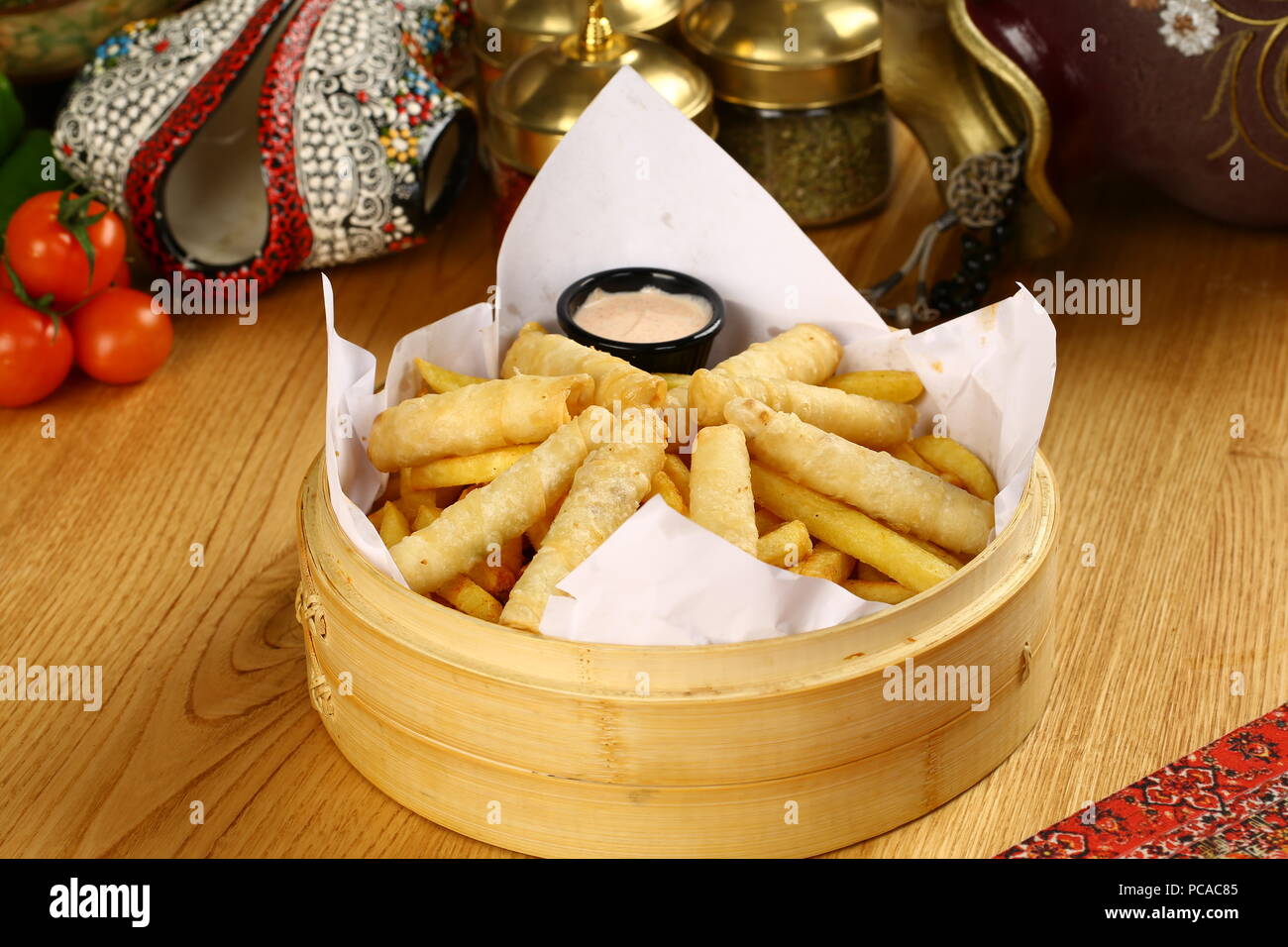 Deep Fried Turkish Cigar Shaped Rolls - Sigara Boregi Stock Photo - Alamy
