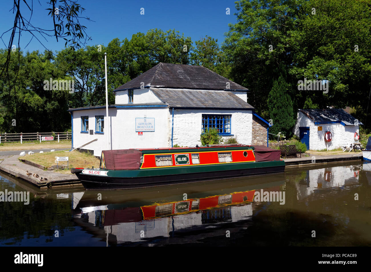 Abergavenny and Brecon Canal, Govilon near Abergavenny, Wales, UK Stock ...