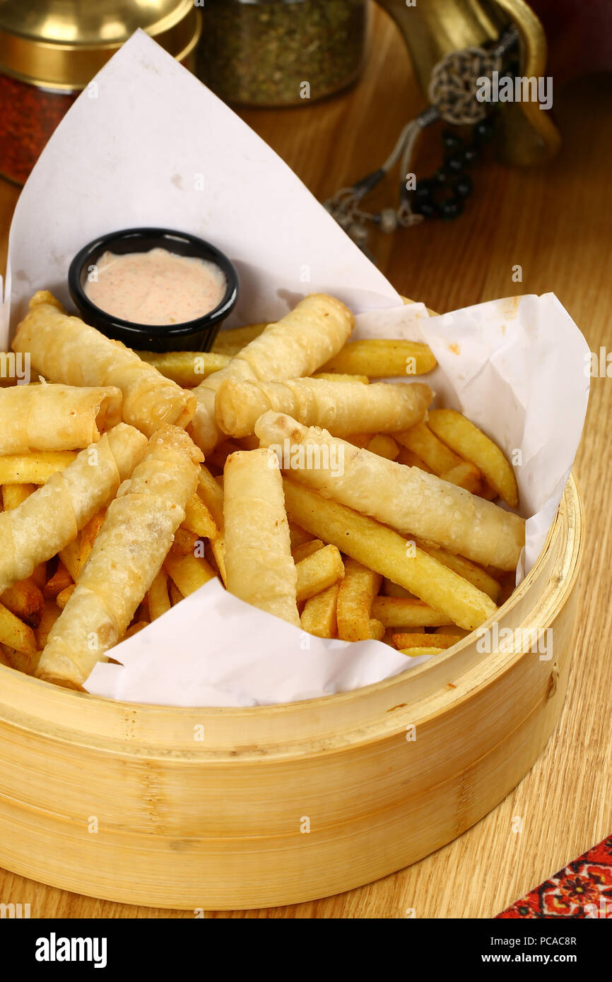Deep Fried Turkish Cigar Shaped Rolls - Sigara Boregi Stock Photo - Alamy
