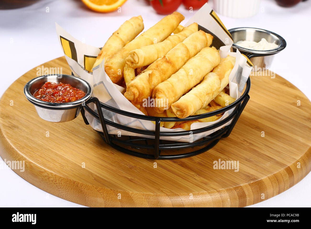 Deep Fried Turkish Cigar Shaped Rolls - Sigara Boregi Stock Photo - Alamy