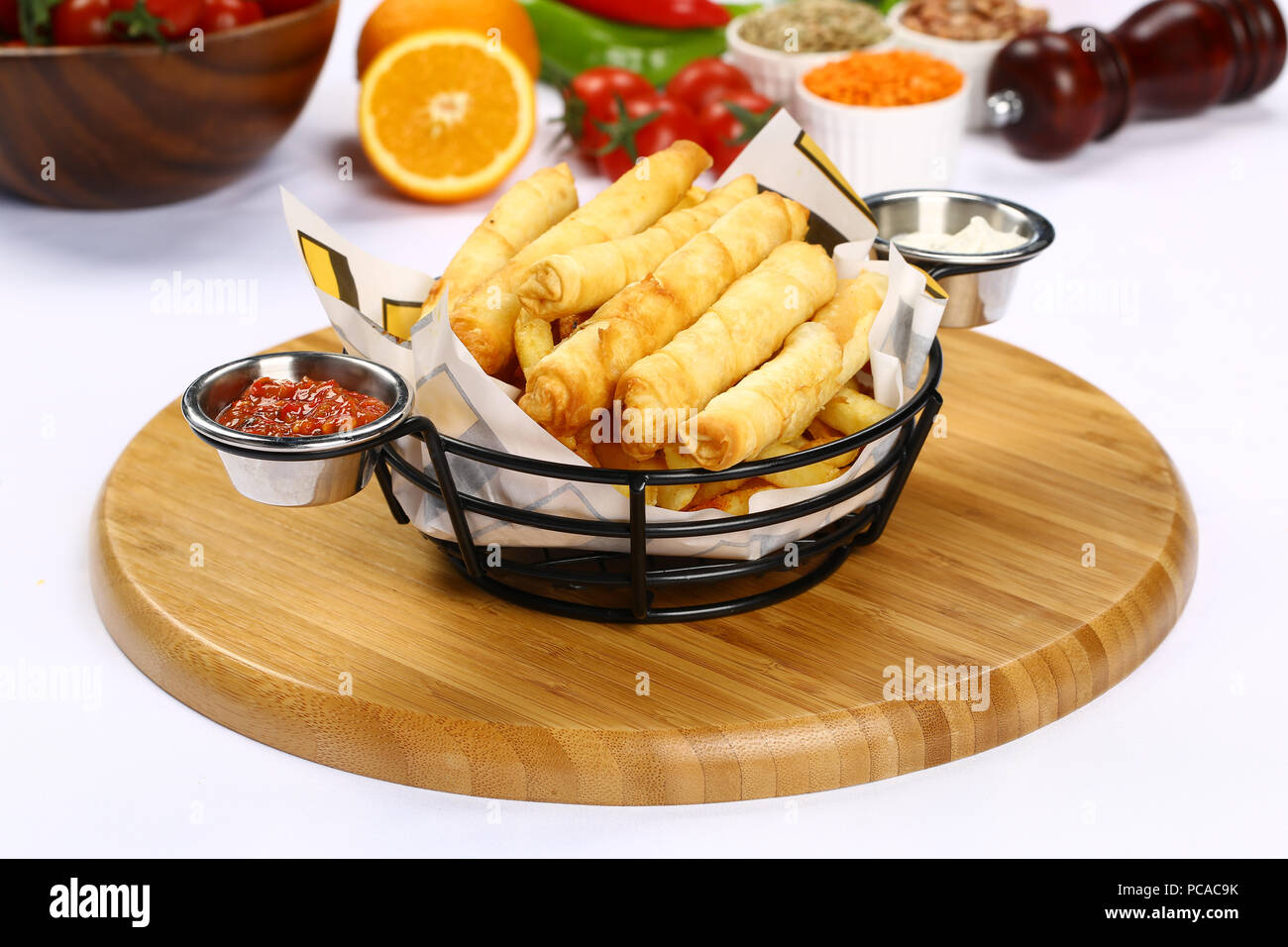 Deep Fried Turkish Cigar Shaped Rolls - Sigara Boregi Stock Photo - Alamy