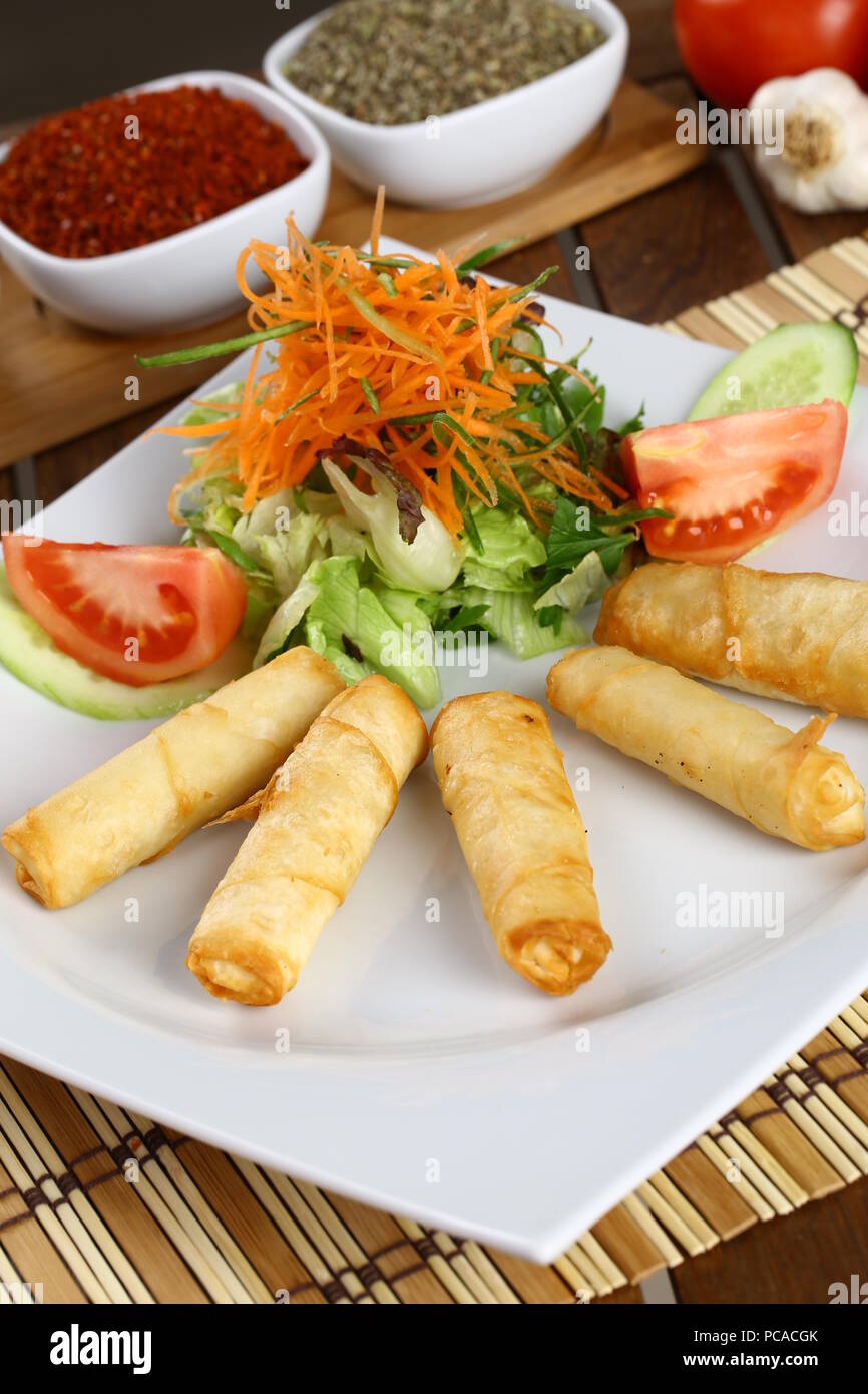 Deep Fried Turkish Cigar Shaped Rolls - Sigara Boregi Stock Photo - Alamy