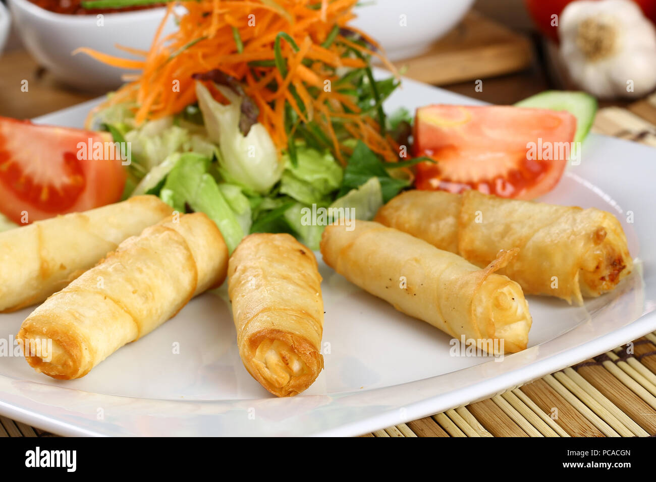 Deep Fried Turkish Cigar Shaped Rolls - Sigara Boregi Stock Photo - Alamy
