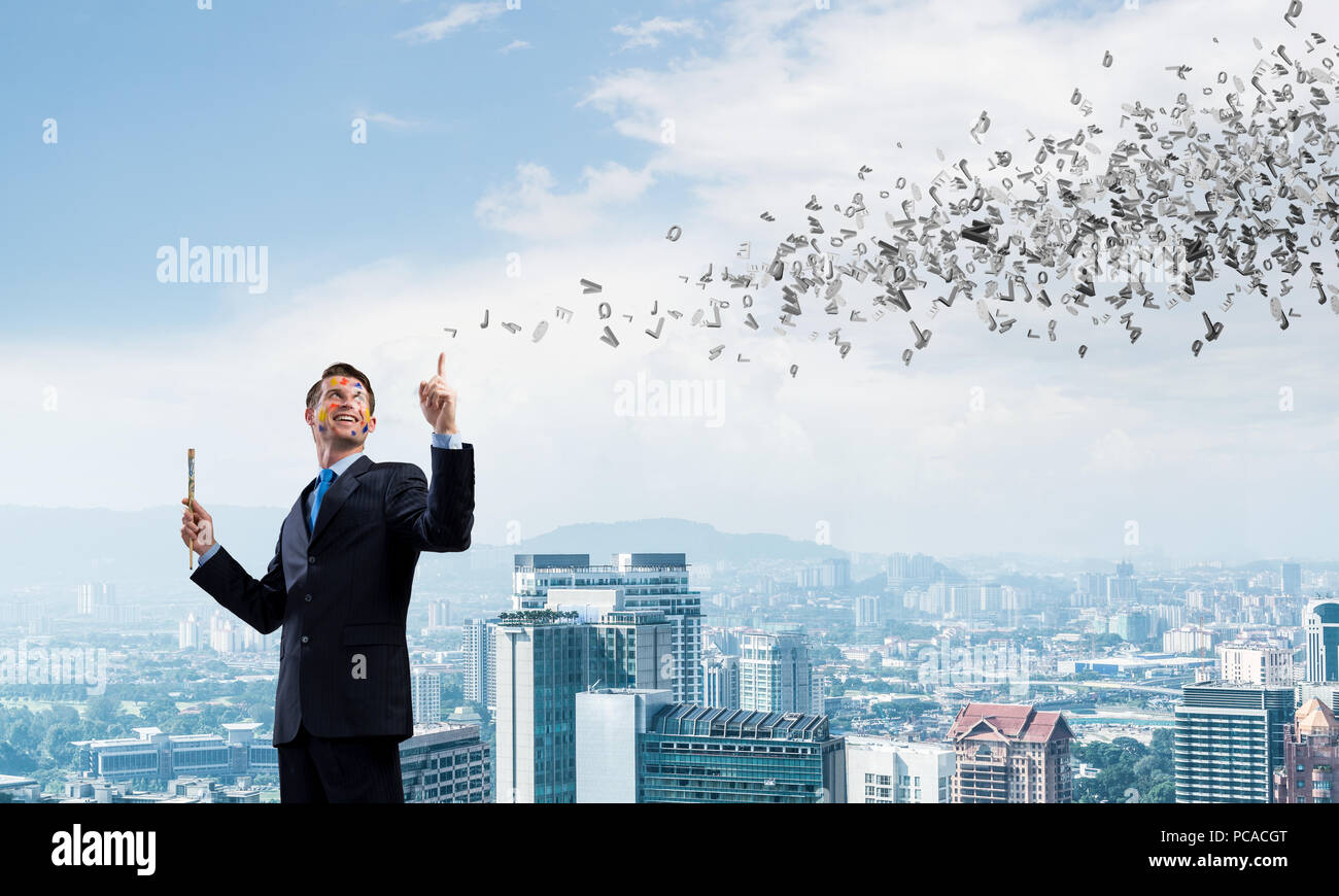 Business inspiration of young man Stock Photo - Alamy