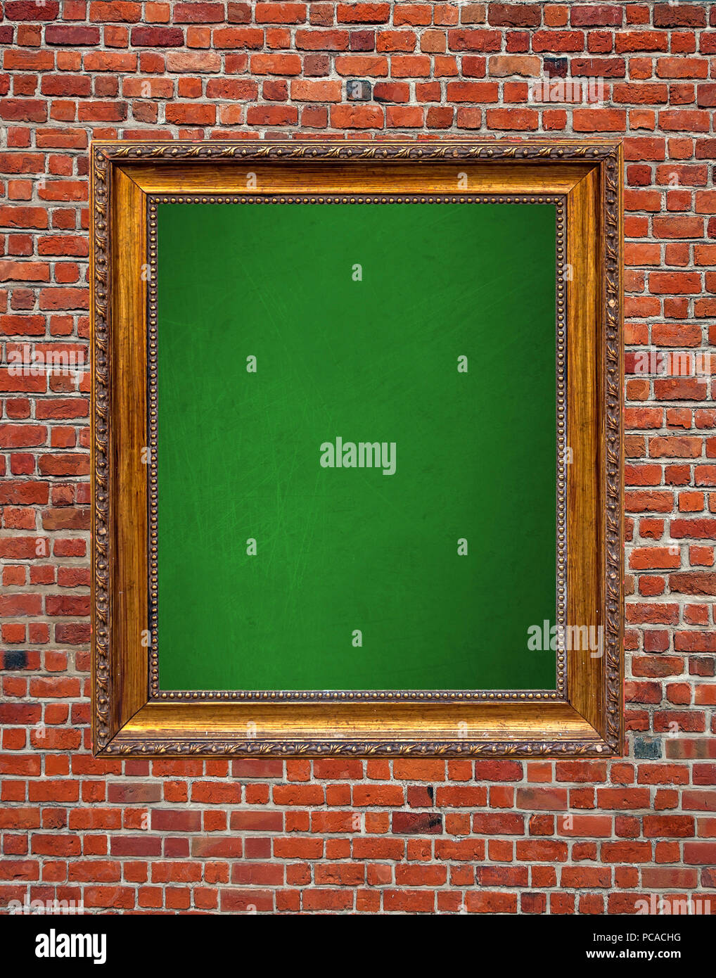 Vintage green chalkboard with wooden frame Stock Photo - Alamy