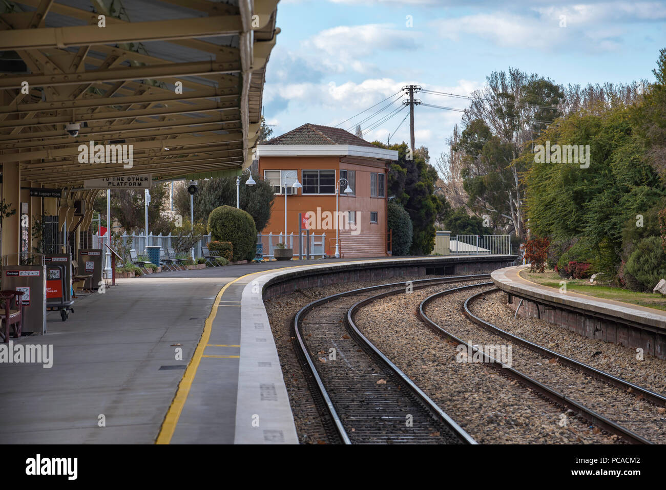 Historic Bathurst Railway Station, opened in 1876 and still a fully ...