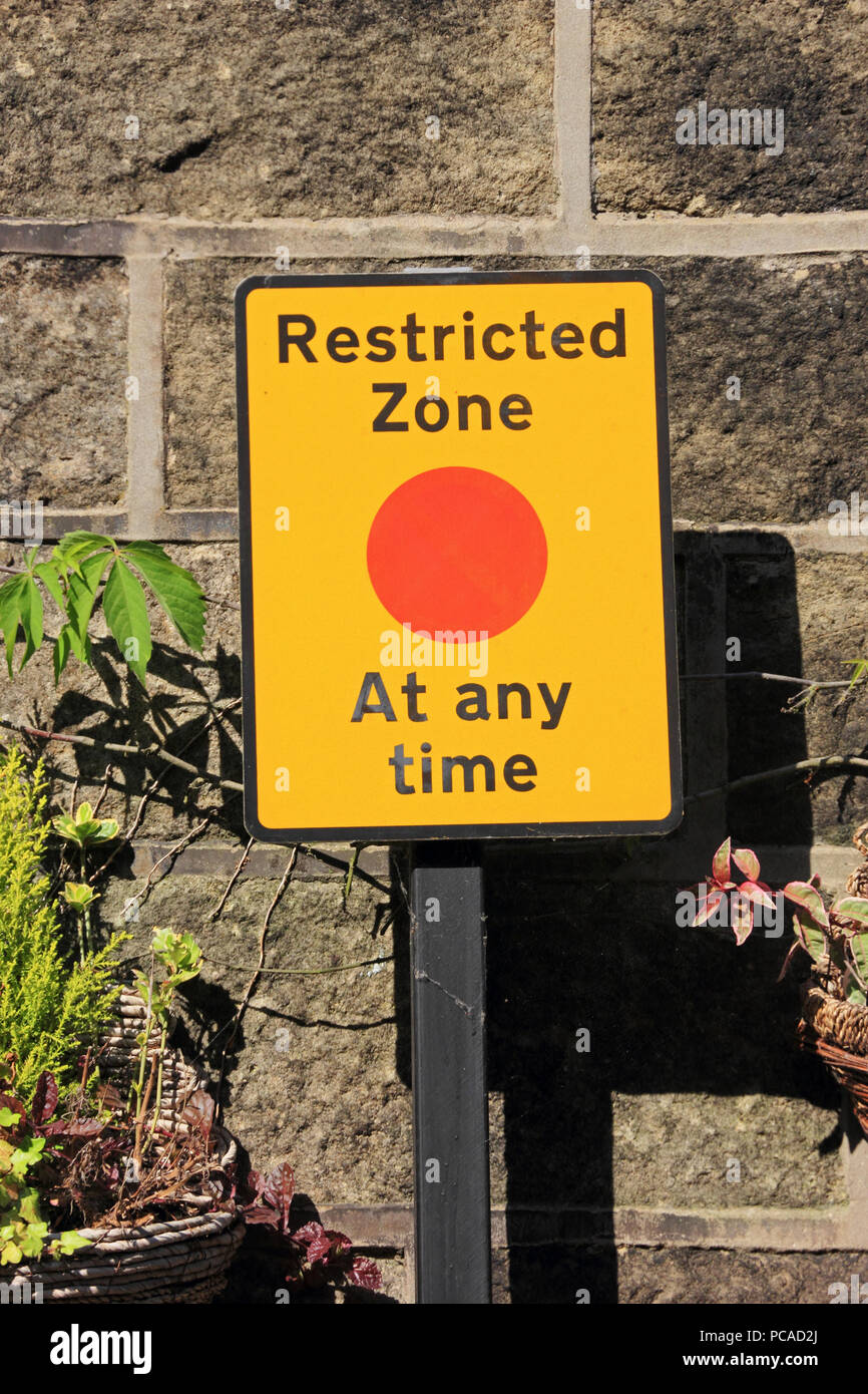 Restricted Zone sign Stock Photo - Alamy