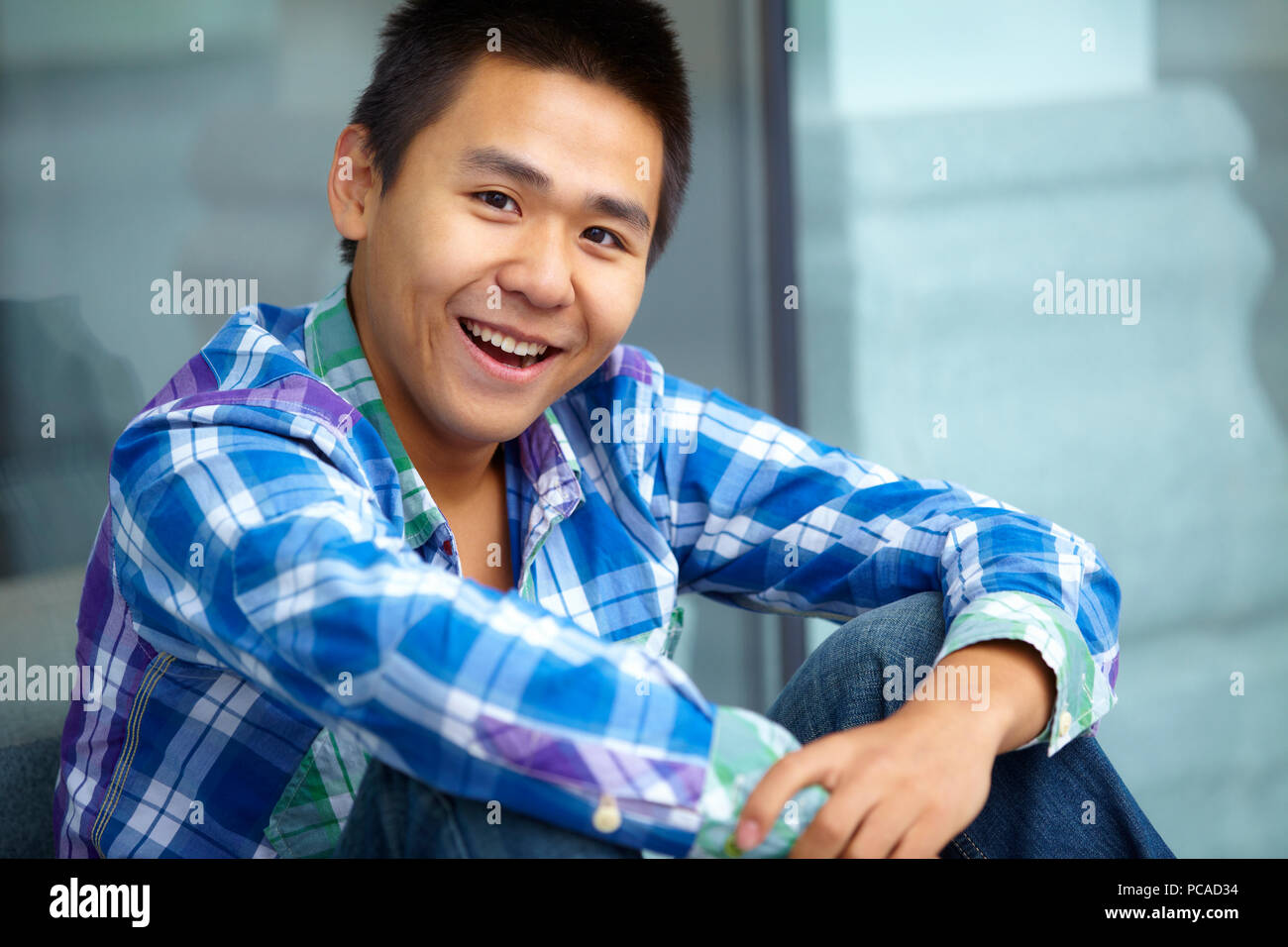 one young Chinese man portrait Stock Photo - Alamy
