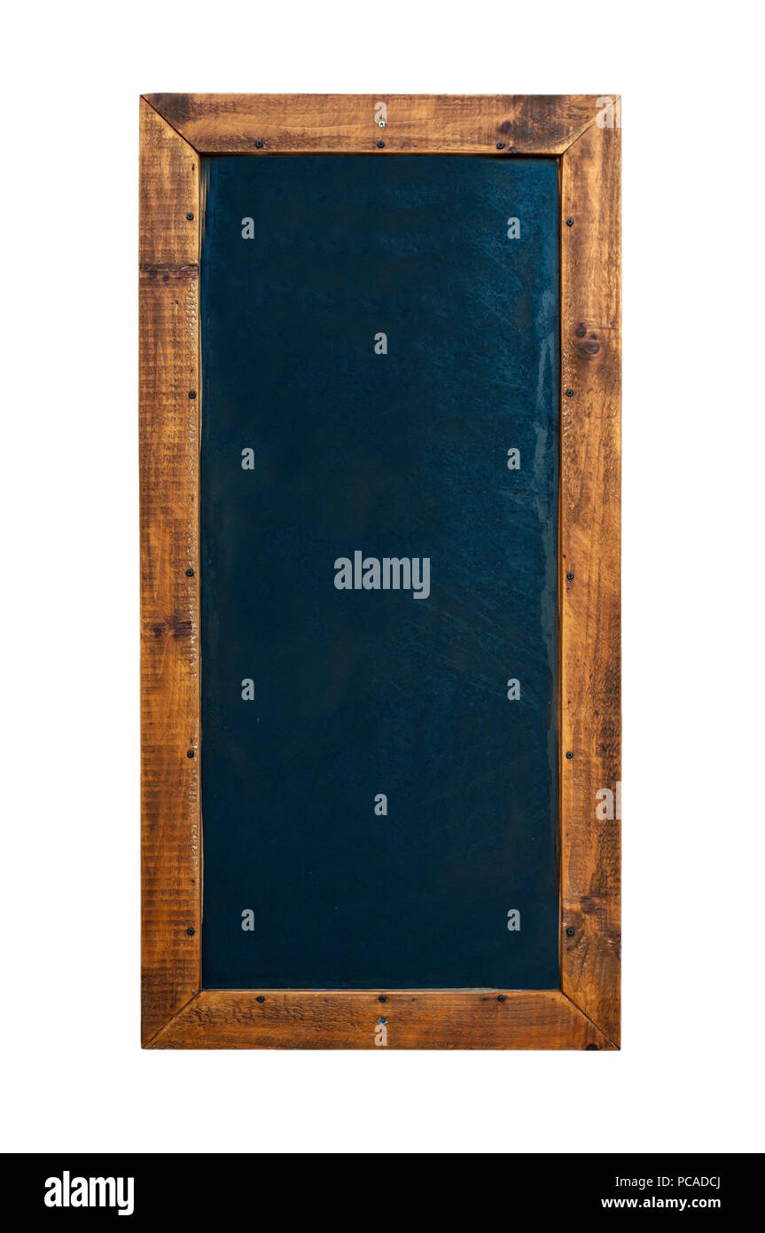 Black blackboard in wooden frame Stock Photo - Alamy
